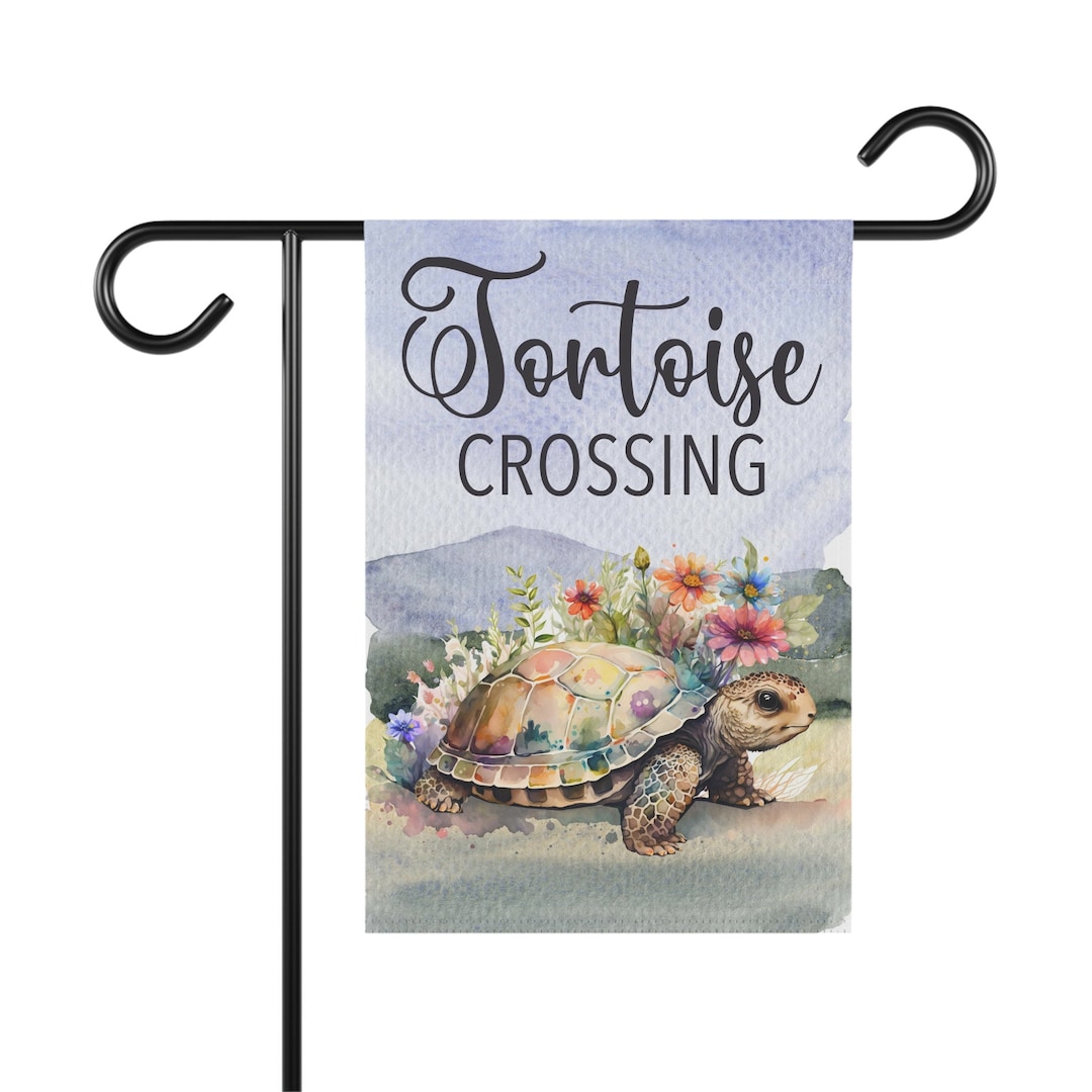 Tortoise Crossing Flag, Tortoise Habitat, Animal Crossing, Watercolor ...