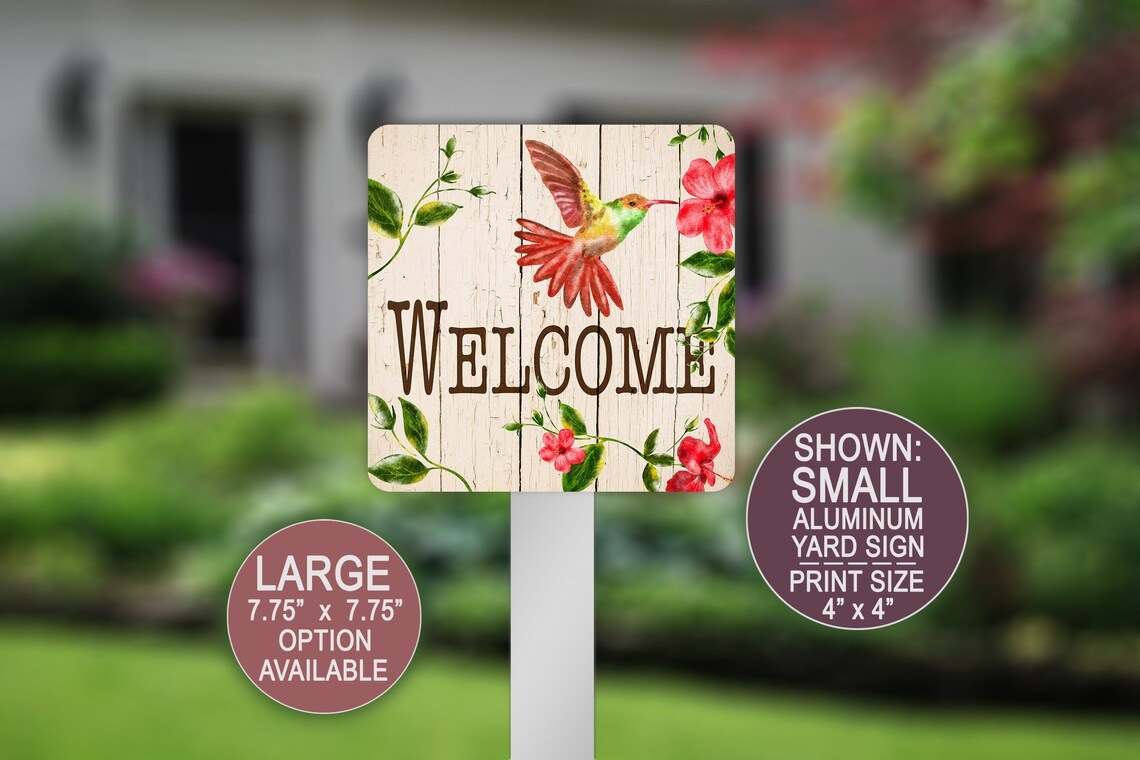 Hummingbird Welcome Sign Porch Signs Home Sign Summer - Etsy