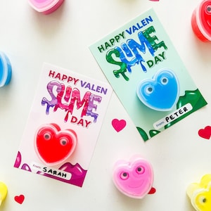 Happy Valenslime Slime Valentine, School Valentine, Classroom Valentine ...