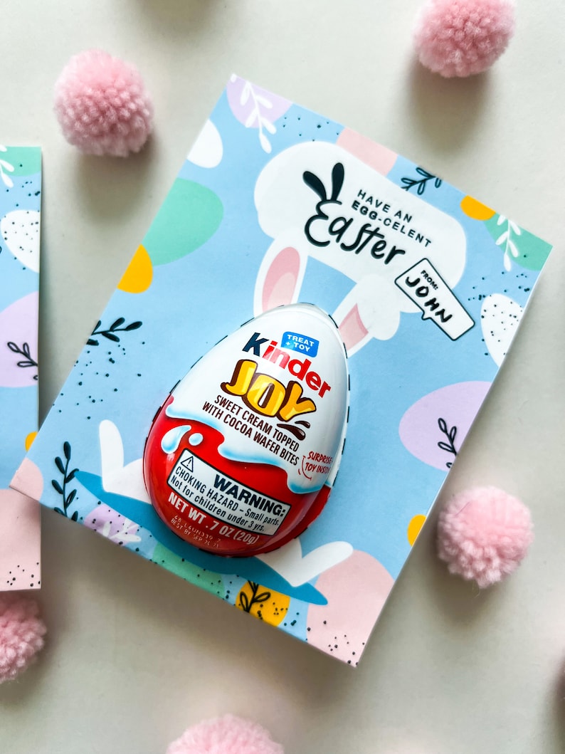 Easter Egg Kinder Printables, Egg-cellent, Easter Gift Printable ...