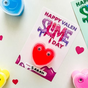 Happy Valenslime Slime Valentine, School Valentine, Classroom Valentine ...