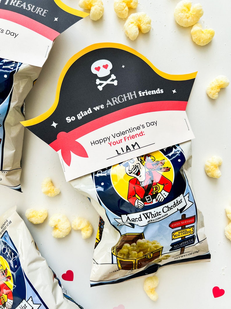 Pirates Booty Pirate Hat Valentine School Valentine - Etsy