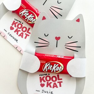Kool Kat Kit-kat Valentine, School Valentine, Cute Valentine, Printable ...