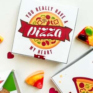 Pizza My Heart Pizza Gummy Valentine, School Valentine, Classroom ...