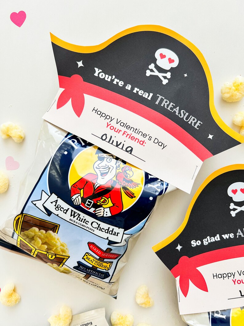 Pirates Booty Pirate Hat Valentine, School Valentine, Classroom ...
