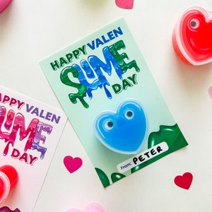 Happy Valenslime Slime Valentine, School Valentine, Classroom Valentine ...