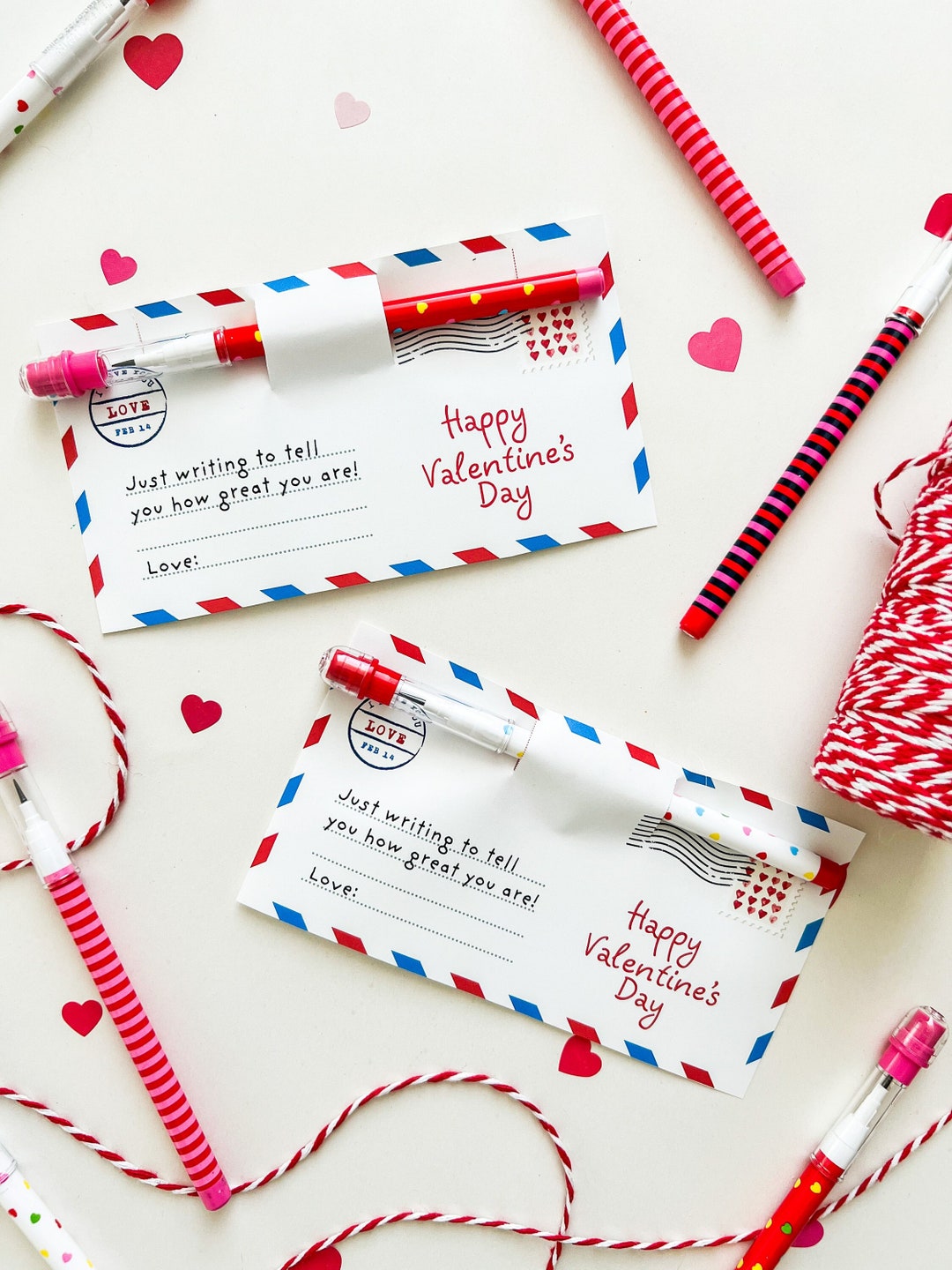 Pen Pencil Envelope Mail Valentine, School Valentine, Classroom ...