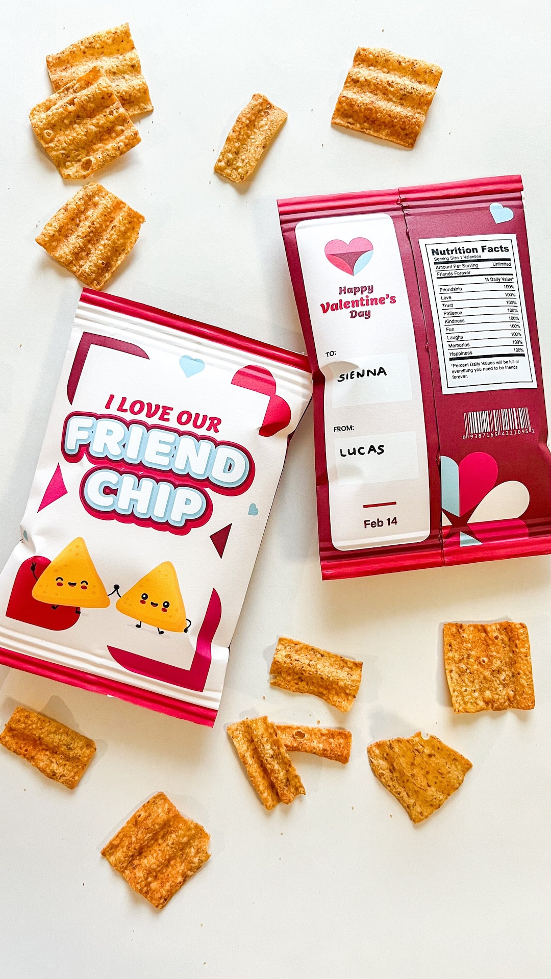 Friend Chip Bag Valentine, School Valentine, Cute Valentine, Printable ...