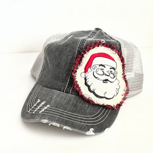 Vintage Santa Ball Cap - Etsy