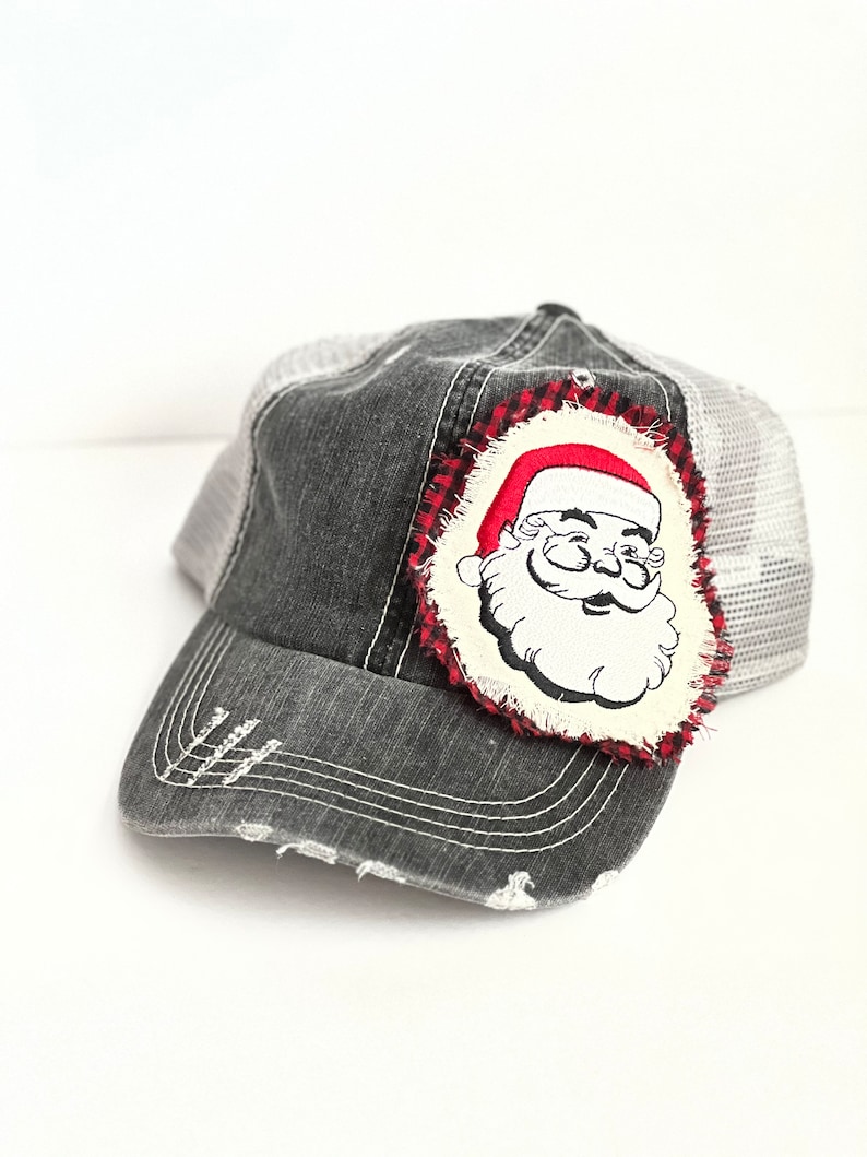 Vintage Santa Ball Cap - Etsy