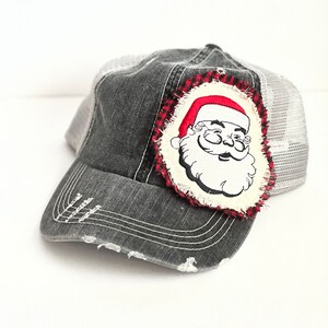 Vintage Santa Ball Cap - Etsy