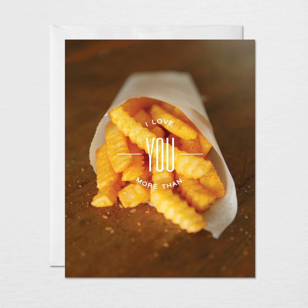 French Fry Card - Etsy