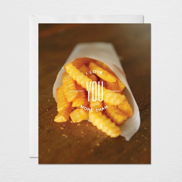 French Fry Card - Etsy
