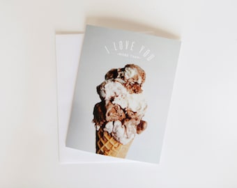 Ice Cream Card Love Quote Card Hand Lettered Card Ice Cream ...