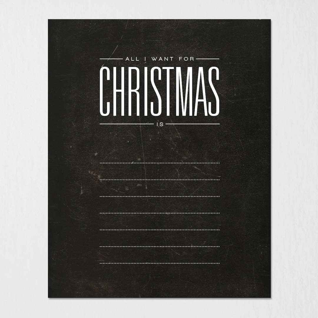 All I Want for Christmas Print - Etsy