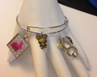 Emoji Emoticon Emotion Texting Expandable Bangle Bracelet with | Etsy