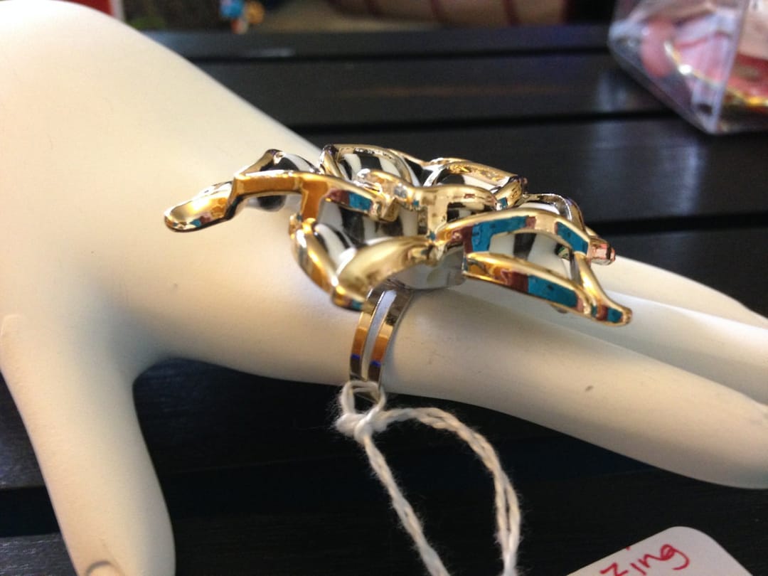 Zebra Zing Adjustable Ring - Handmade in the U.S. - Etsy