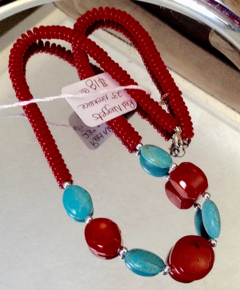 Red Nuggets 23 Necklace Handmade in the USA - Etsy