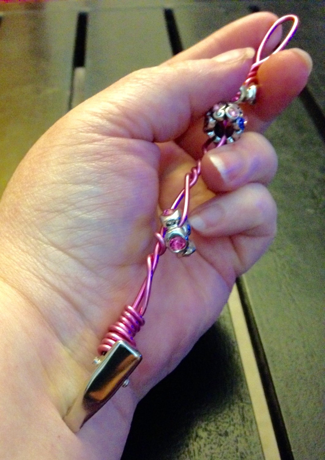 Bracelet Helper - Wire Wrapped With Euro Beads and Alligator Clip ...