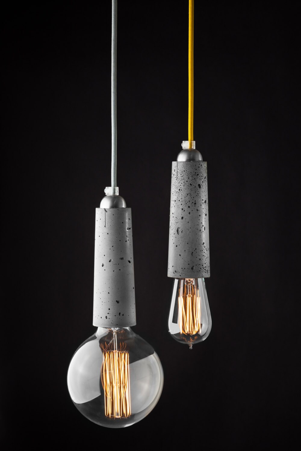 Falcon lightweight pendant concrete lamp | Etsy