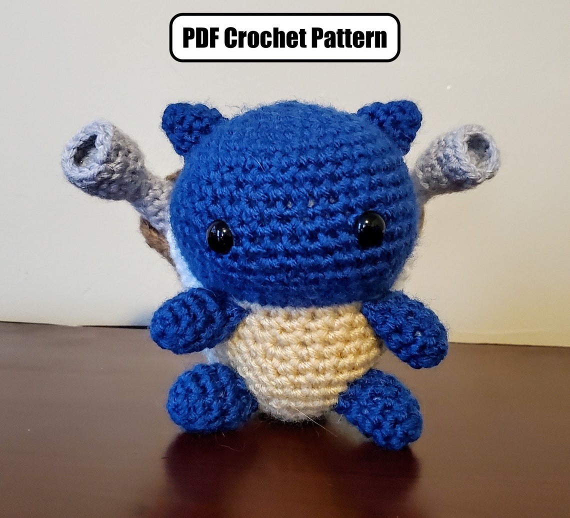 Blastoise Amigurumi Crochet Pattern | Etsy