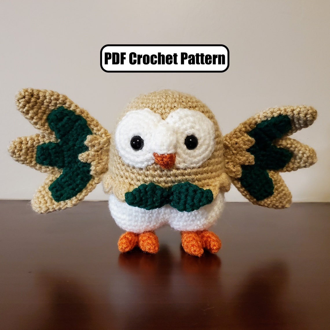Rowlet Amigurumi Crochet Pattern - Etsy