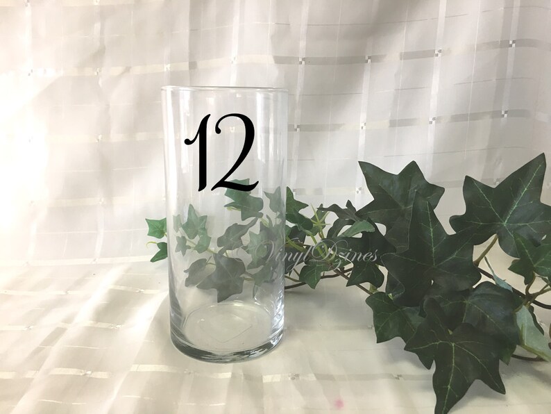 Wedding Table Numbers Fancy Font Vinyl Table Numbers - Etsy