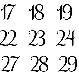 Wedding Table Numbers Fancy Font Vinyl Table Numbers - Etsy