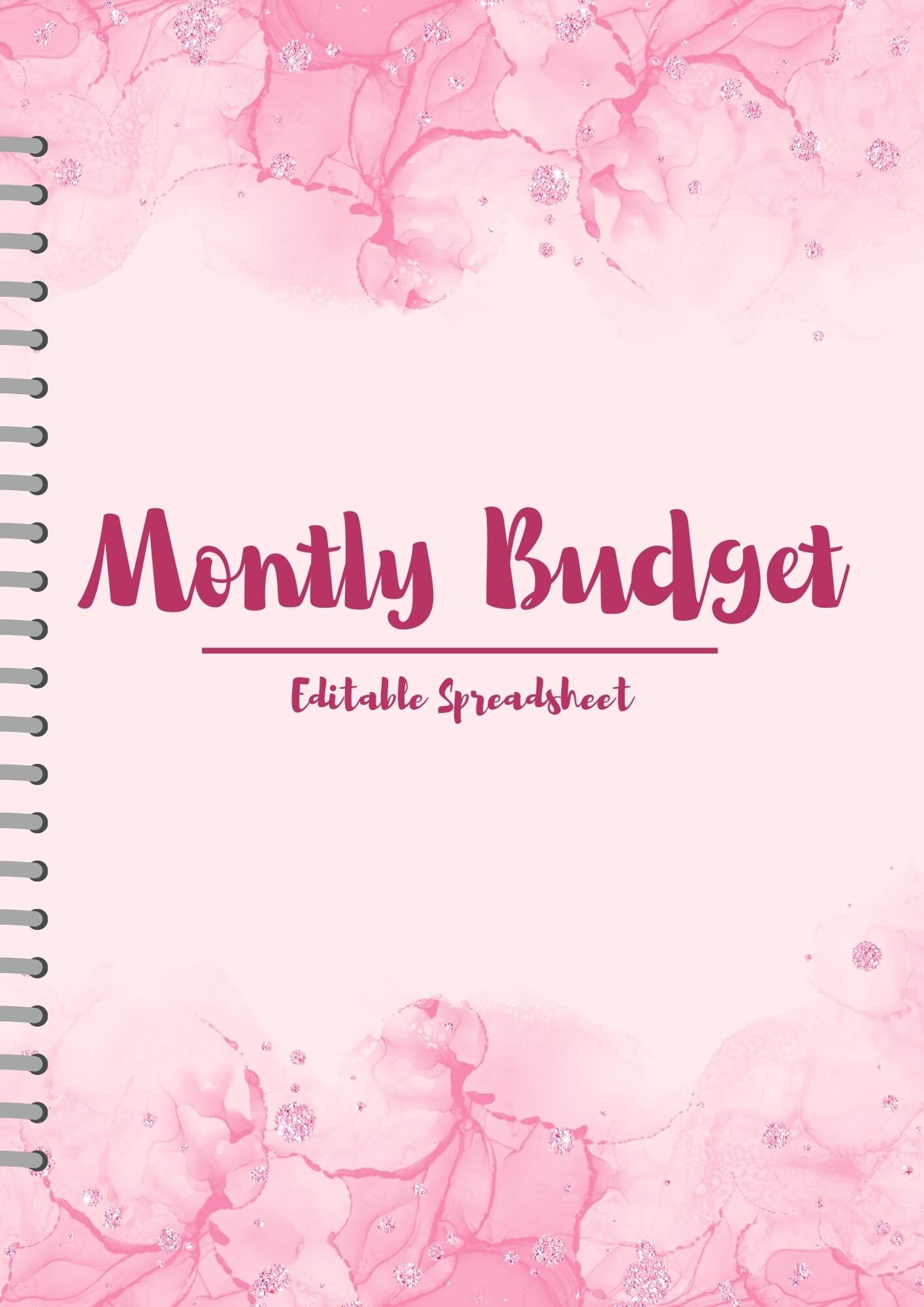 Monthly Budget Spreadsheet, Excel Budget Template Sheet, Digital Budget ...