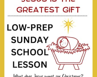 Jesus is the Greatest Gift - LOW PREP Sunday School Lesson - Etsy