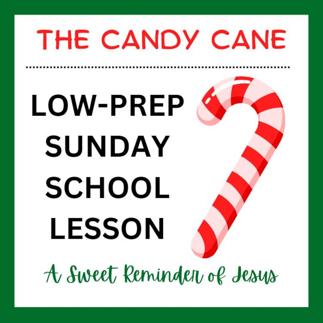The Candy Cane - LOW PREP Sunday School Lesson - Etsy