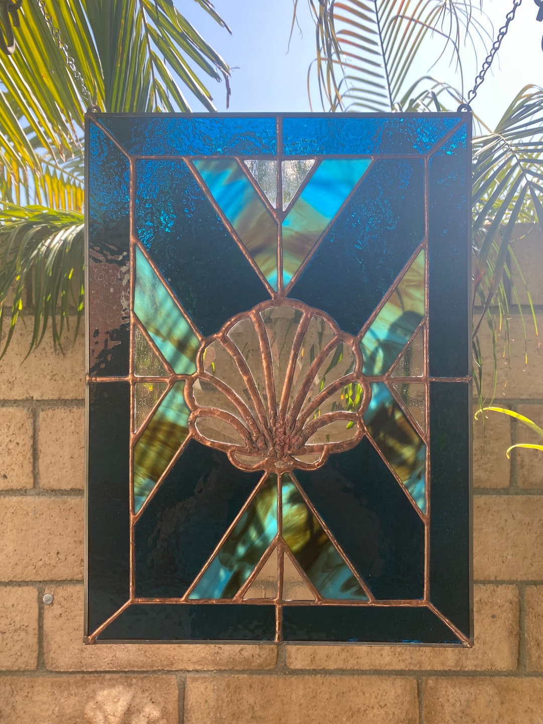 Beveled Shell Stained Glass Window - Etsy