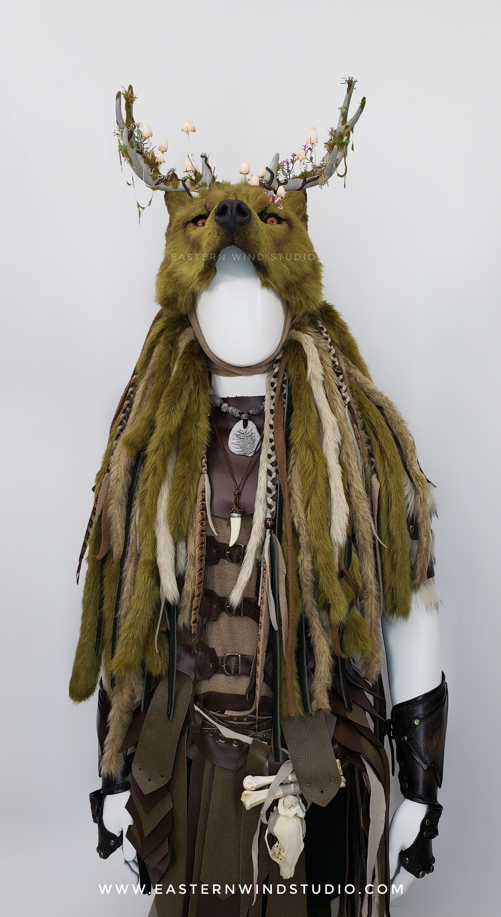 Leshy Forest Spirit Wolf Mask Headdress Combo Animal Friendly ...