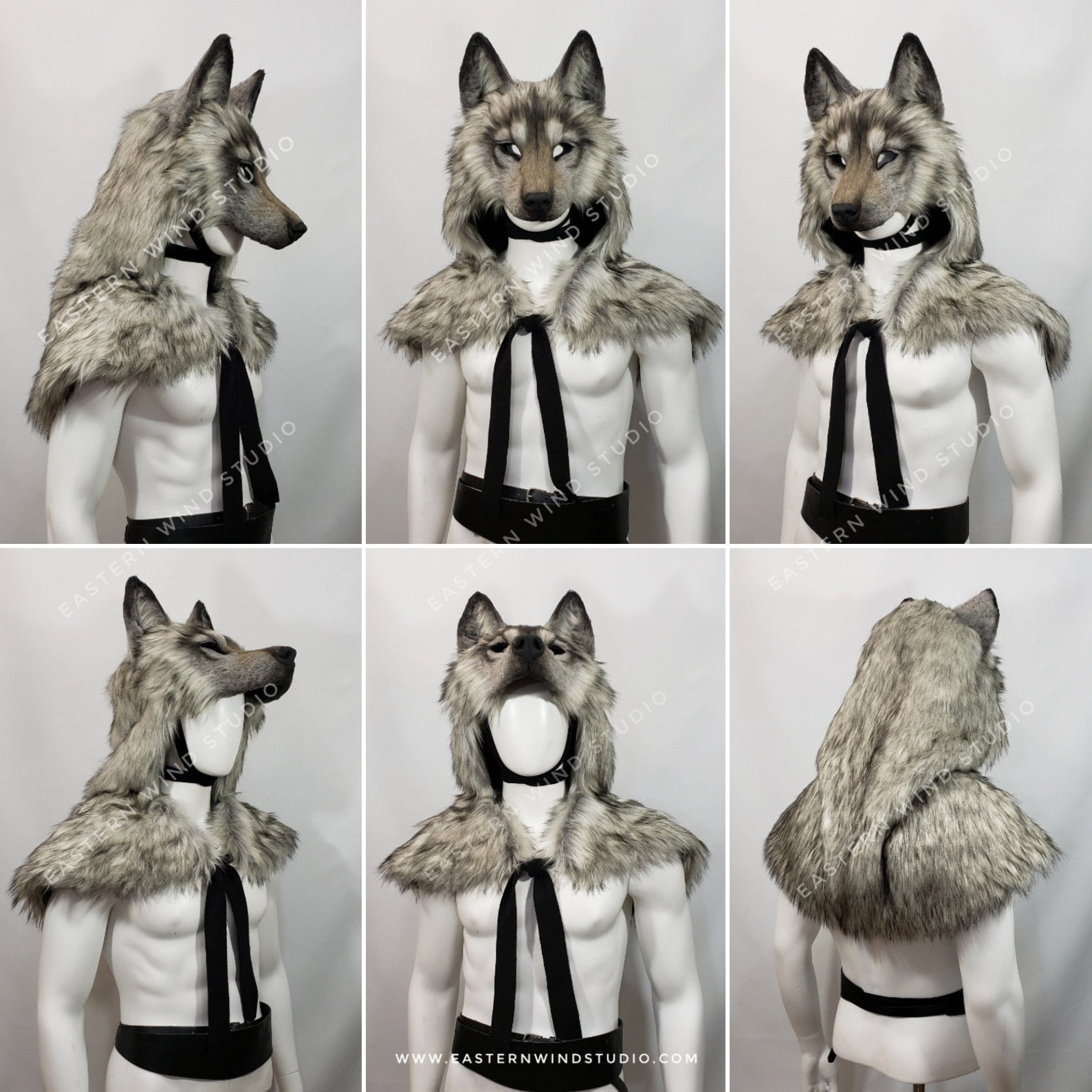 Silver Wolf Mask Headdress Combo Please READ Item Details Before ...