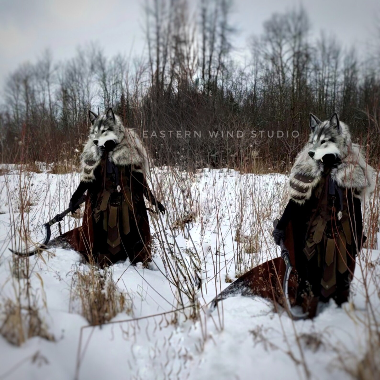 Silver-gray Northwestern Wolf Mask / Headdress Combo READ ITEM DETAILS ...