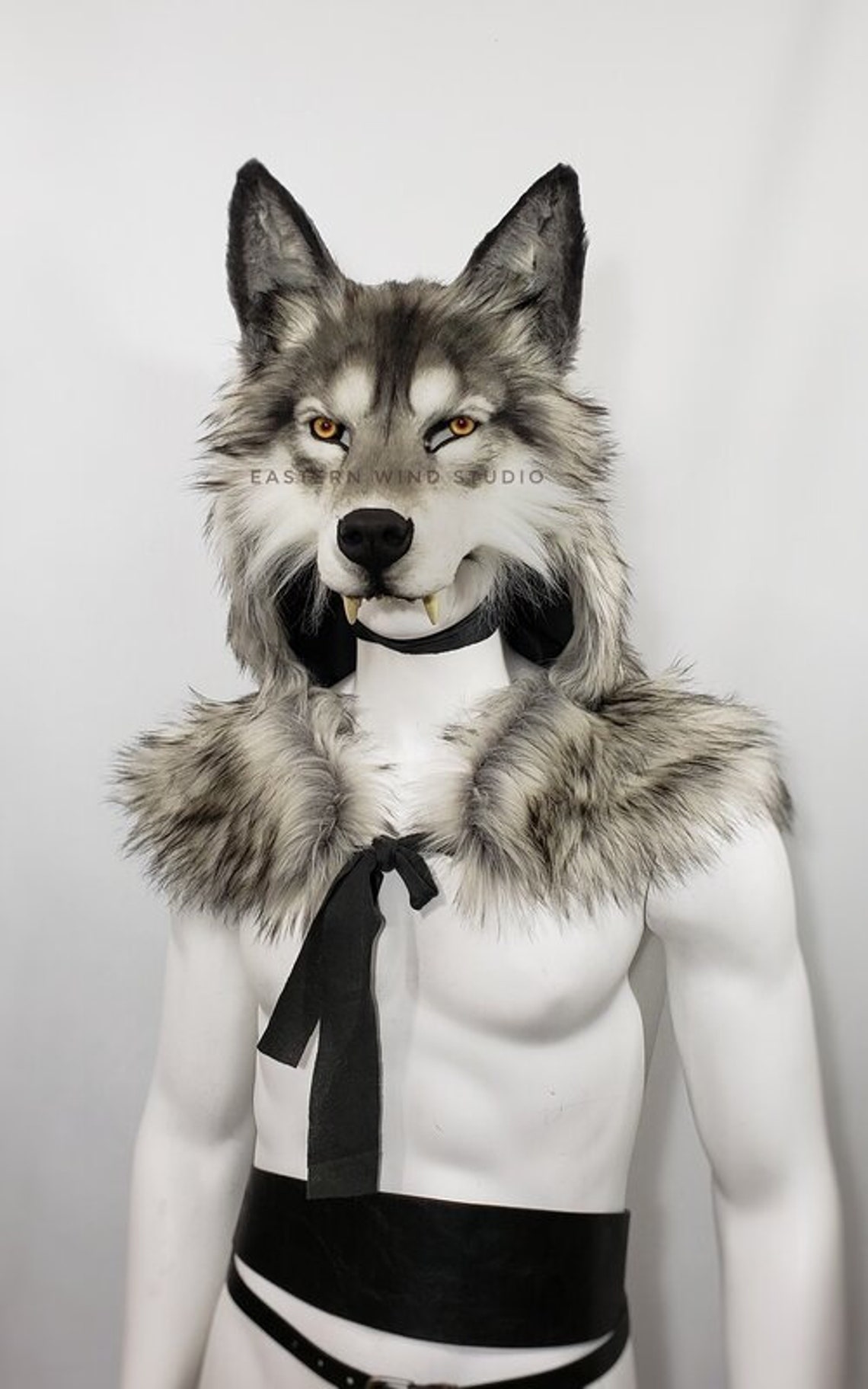 Silver-gray Northwestern Wolf Mask / Headdress Combo READ ITEM DETAILS ...