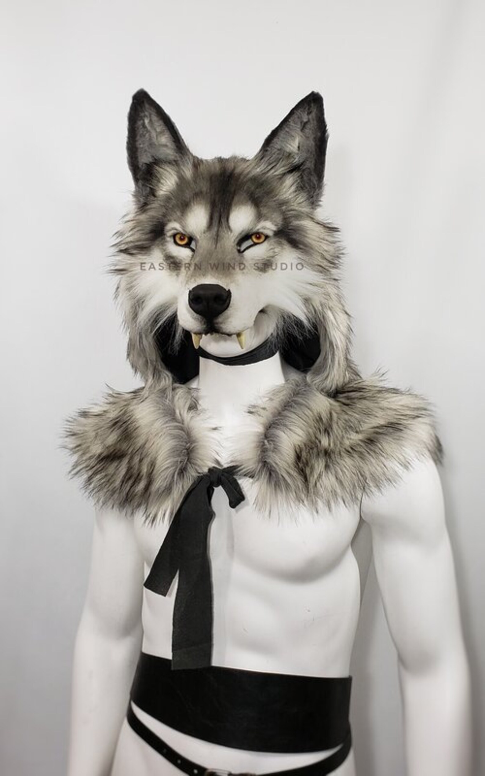 Silver-gray Northwestern Wolf Mask / Headdress Combo READ ITEM DETAILS ...