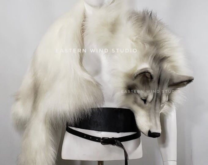Wolf Pelt Mantle/ Headdress READ ITEM DETAILS Before Ordering - Etsy
