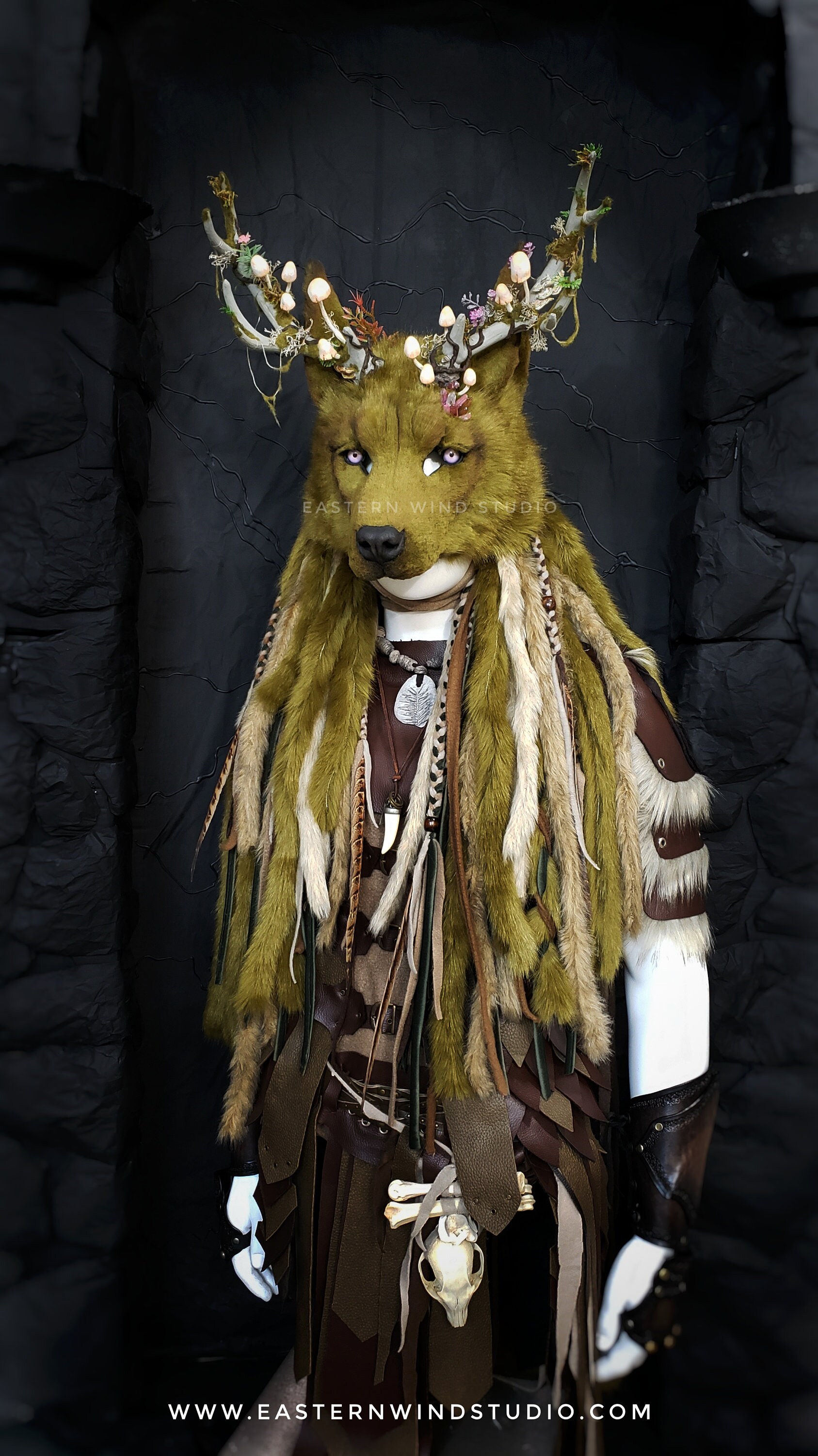 Leshy Forest Spirit Wolf Mask Headdress Combo Animal Friendly ...