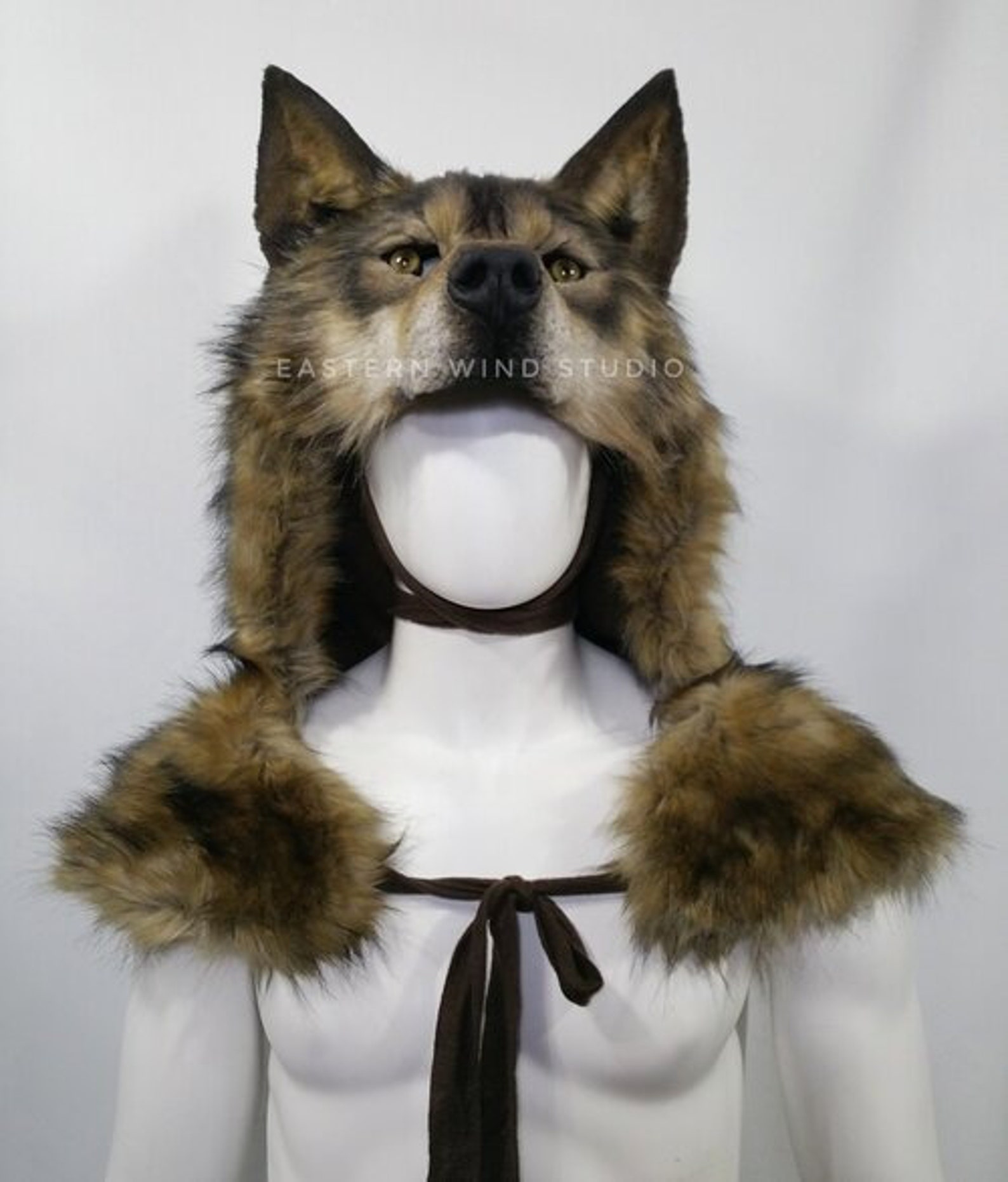 Coastal Wolf Mask/ Headdress Combo Animal Friendly, Synthetic Fur, READ ...