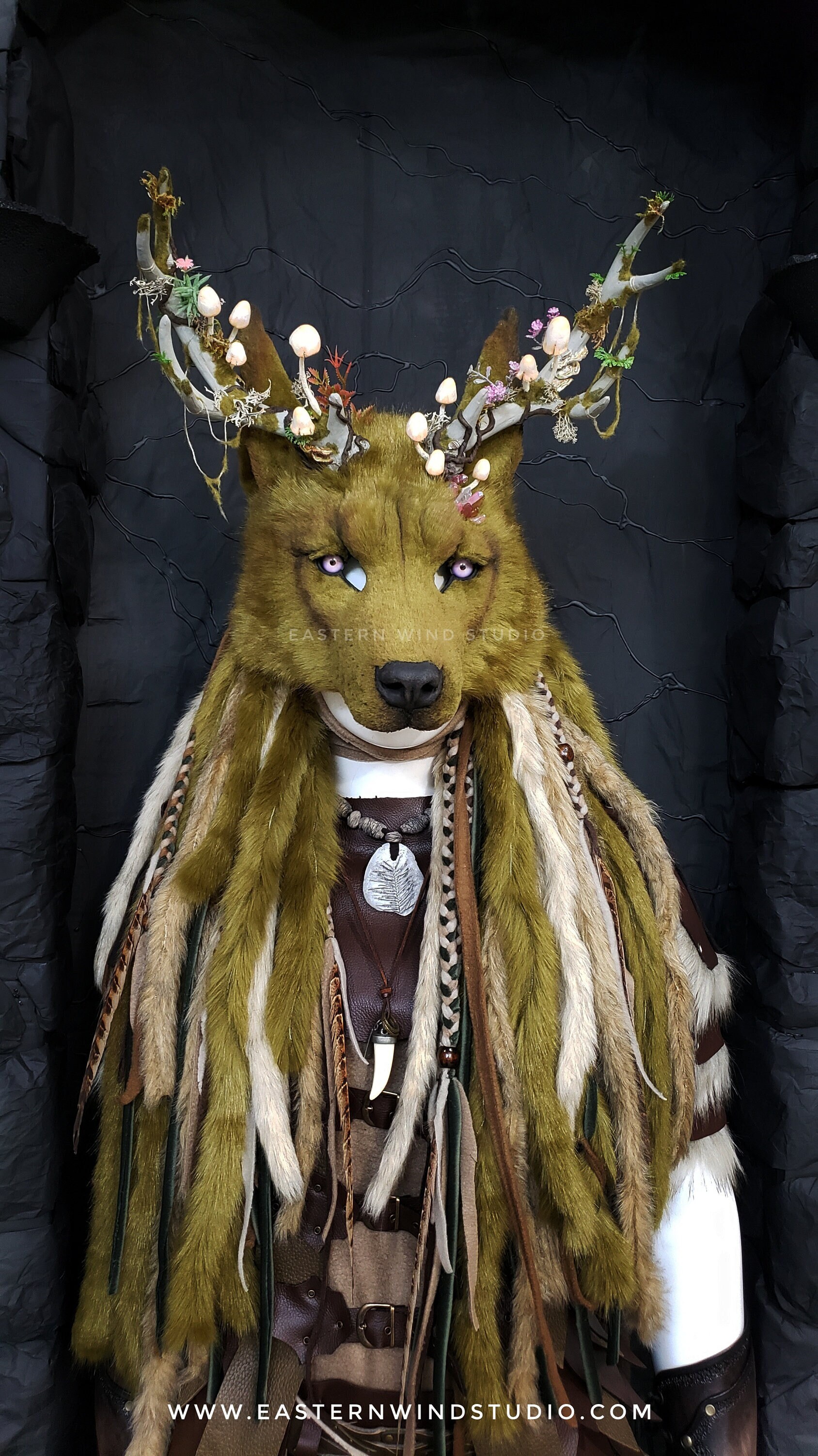 Leshy Forest Spirit Wolf Mask Headdress Combo Animal Friendly ...