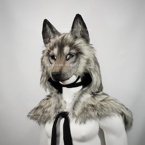 Silver Wolf Mask Headdress Combo Please READ Item Details Before ...