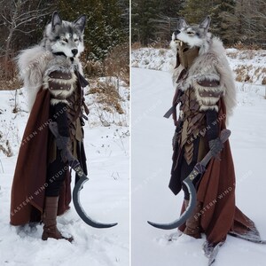 Silver-gray Northwestern Wolf Mask / Headdress Combo READ ITEM DETAILS ...