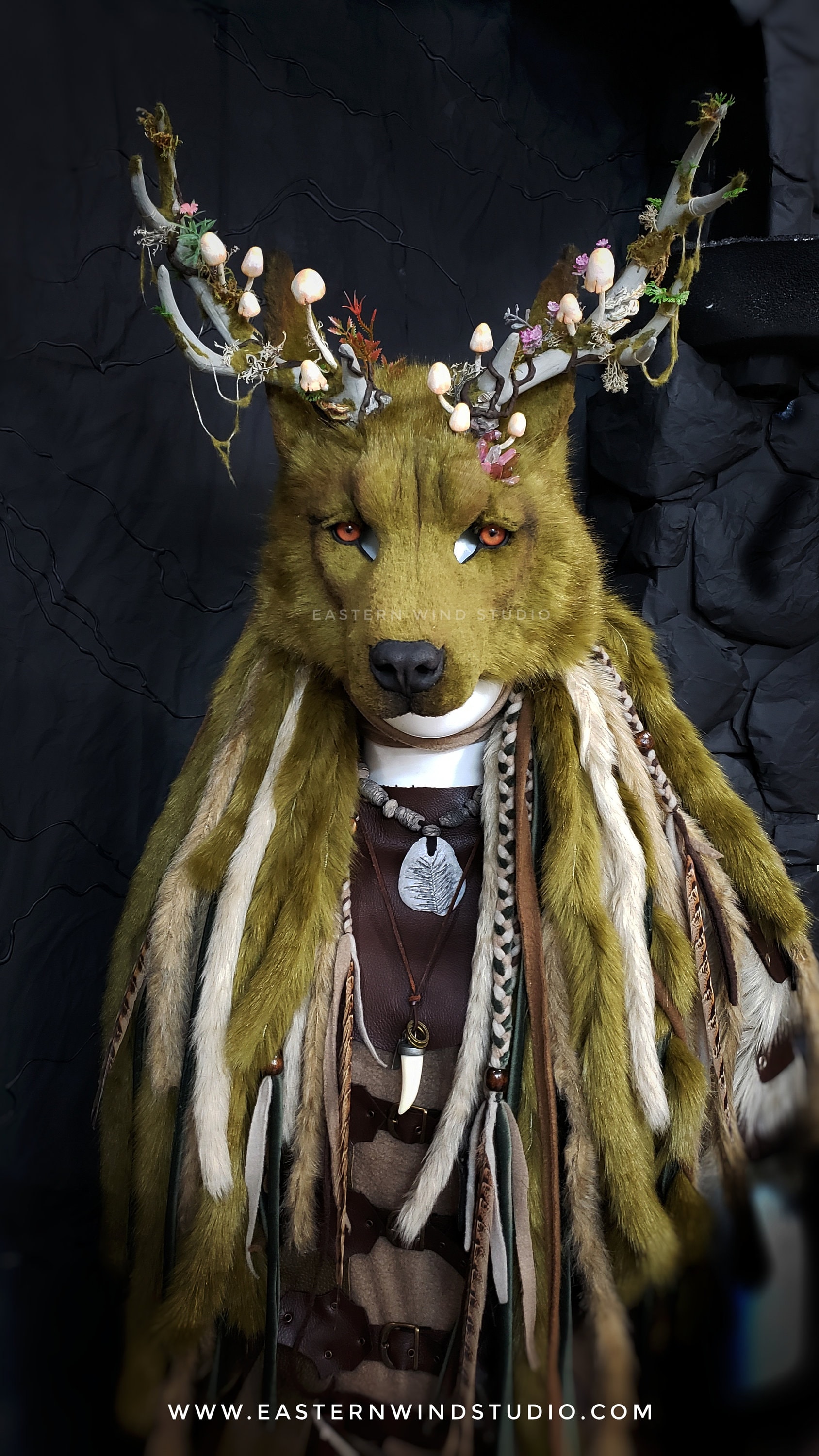 Leshy Forest Spirit Wolf Mask Headdress Combo Animal Friendly ...