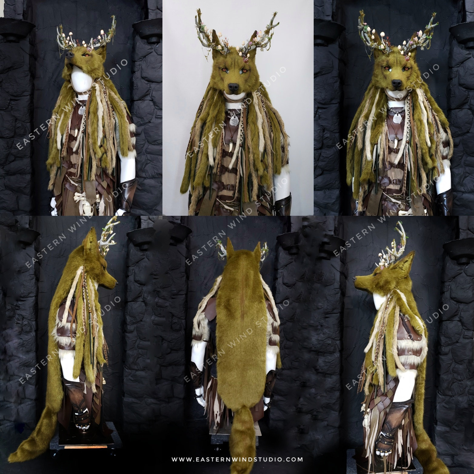 Leshy Forest Spirit Wolf Mask Headdress Combo Animal Friendly ...