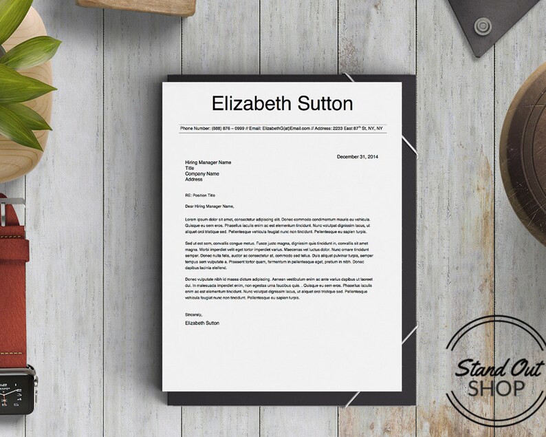 Elizabeth Sutton Professional Clean Resume Template for Microsoft Word ...