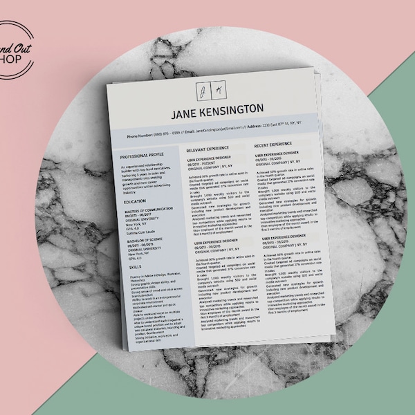 Laurel Stonebridge Vol. I Modern Resume Template for Microsoft Word - Etsy