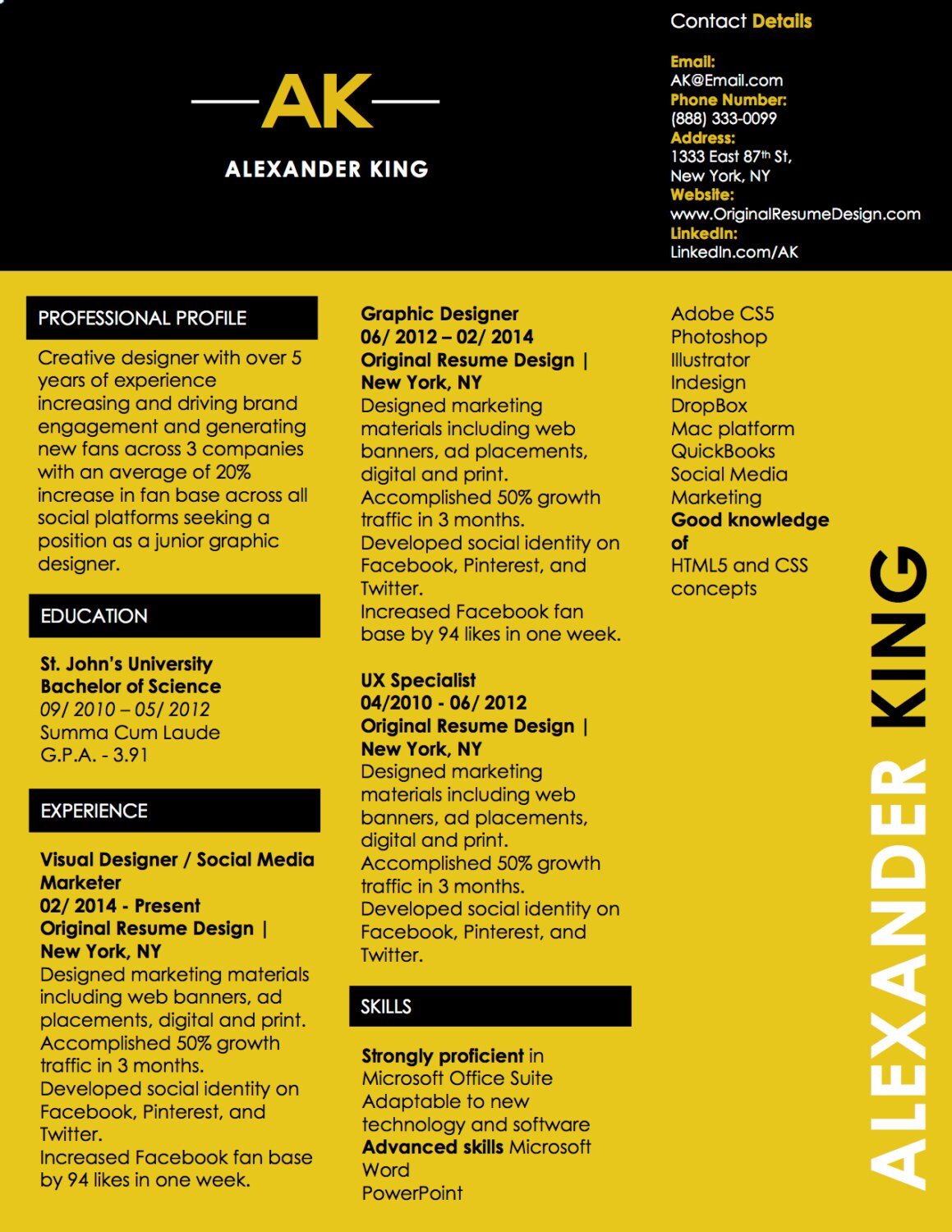 Magazine Style Resume and Cover Letter Microsoft Word Temaplte - Etsy