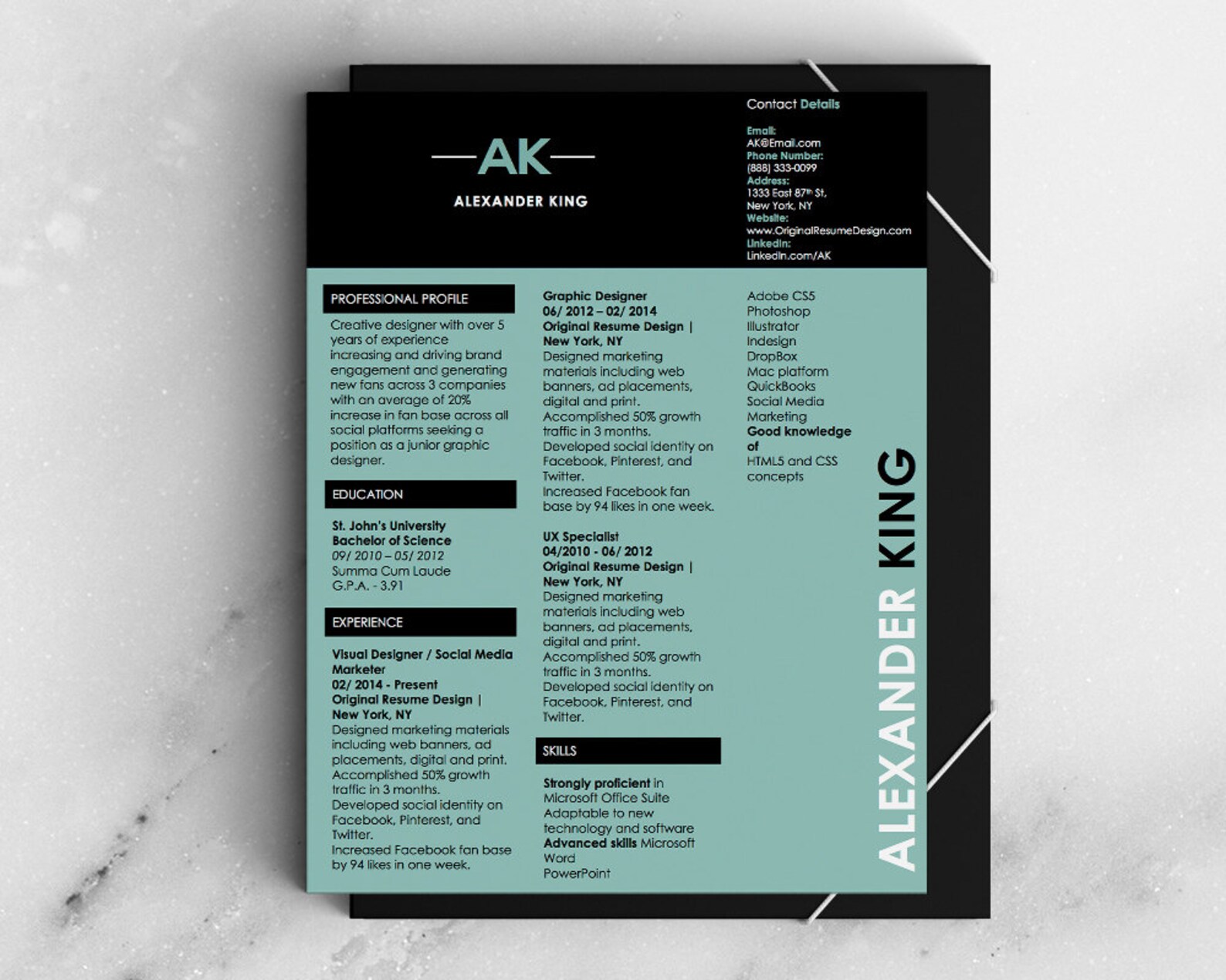 Magazine Style Resume and Cover Letter Microsoft Word Temaplte - Etsy