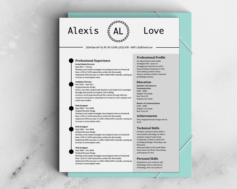 Alexis Love Resume and Cover Letter Template for Microsoft Word - Etsy